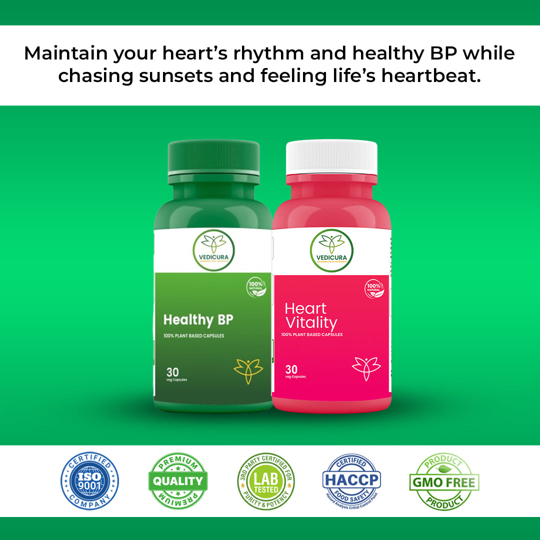 Heart Vitality & Healthy HP Combo for Optimal Wellness – VEDICURA