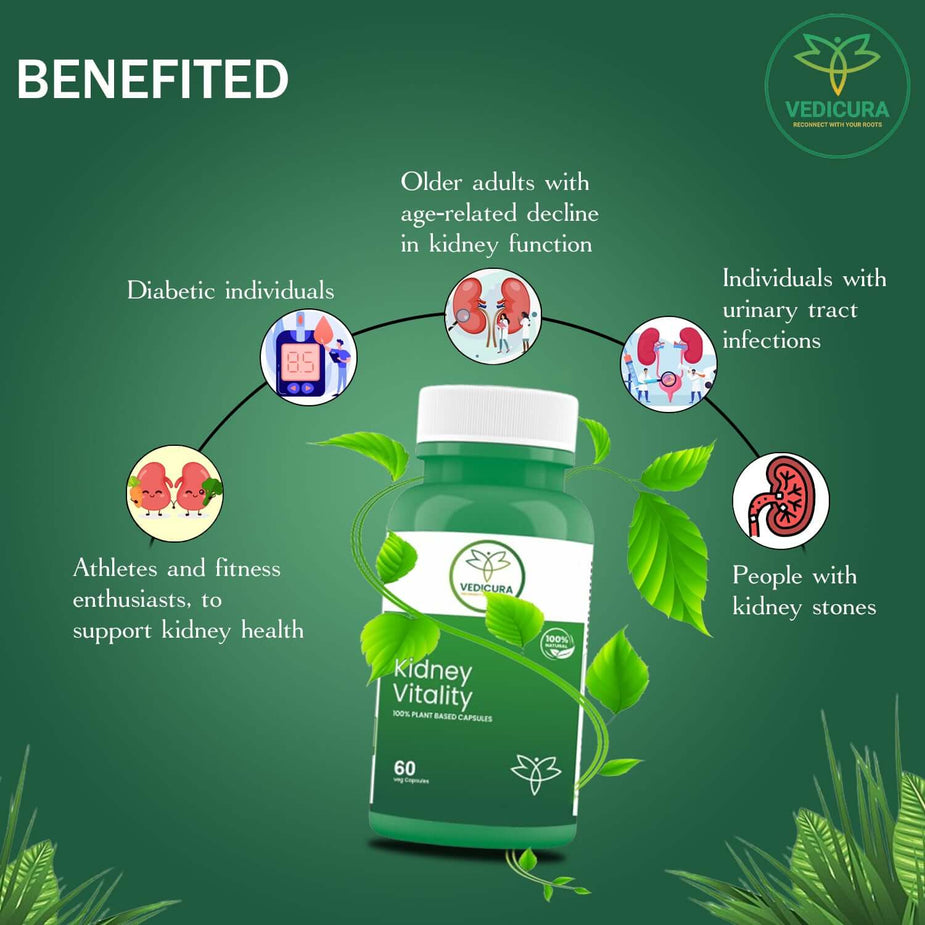 Kidney Vitality: Natural Assistance for Kidney Health and Urinary Wellness - 60 Capsules – VEDICURA